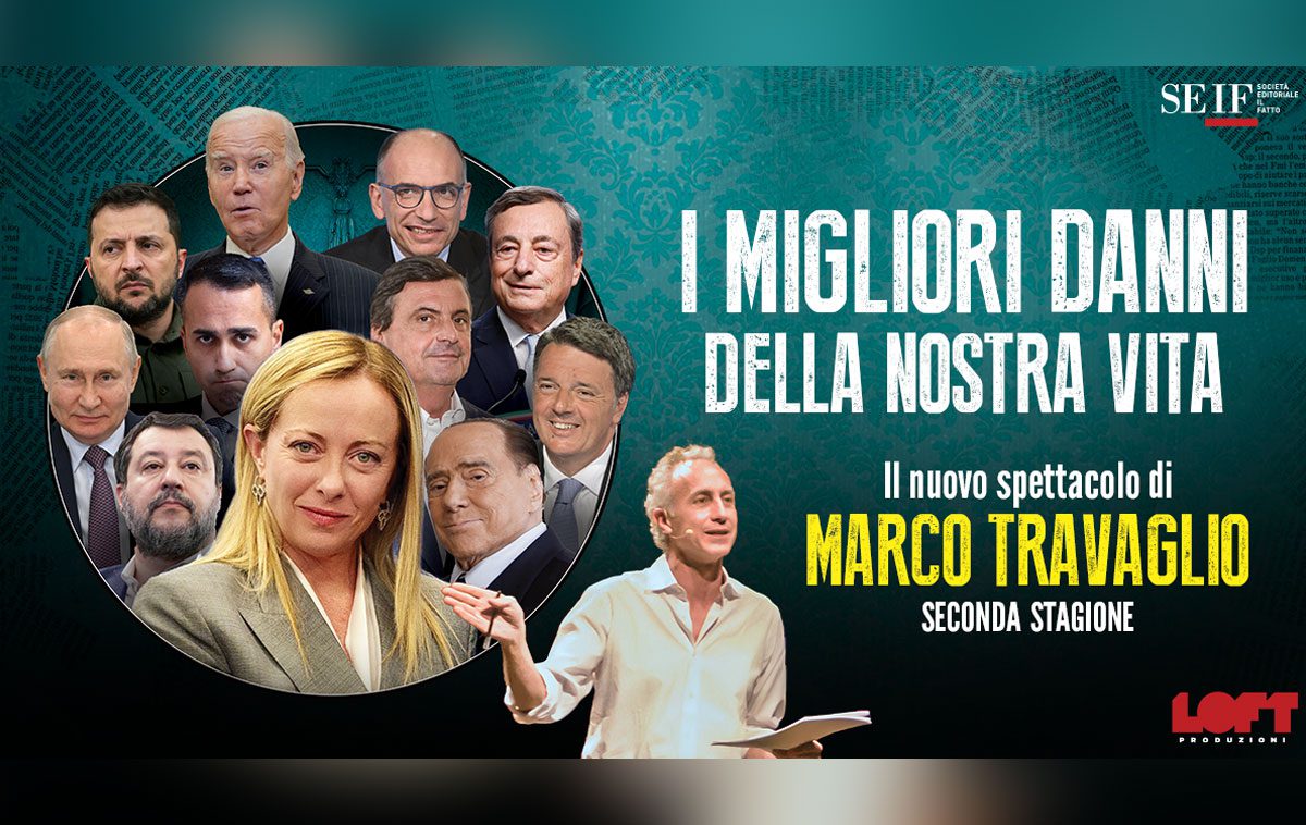 Marco Travaglio a Roma nel 2024 con “I migliori danni della nostra vita ...