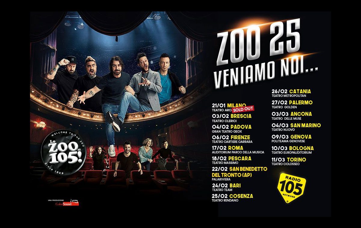 Lo Zoo di 105 a Roma nel 2025 con “Zoo 25 – Veniamo Noi”: data e ...