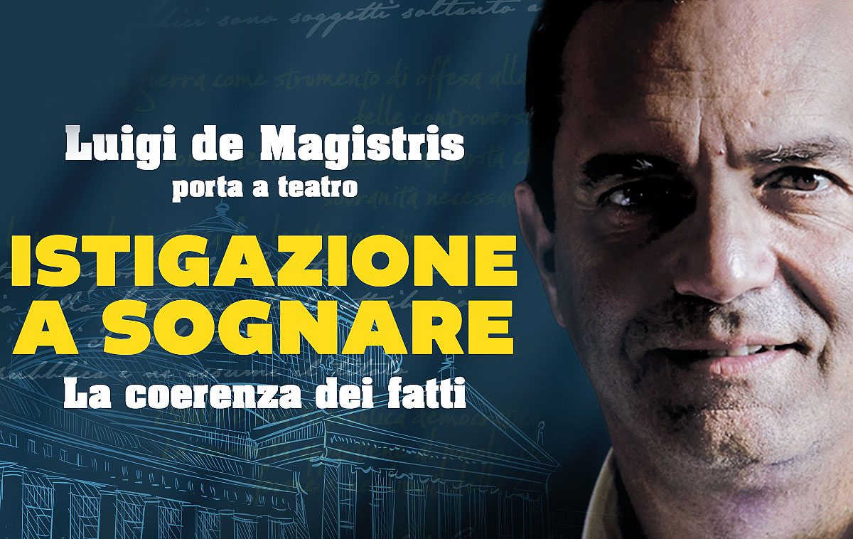 Luigi de Magistris al Teatro Vittoria di Roma nel 2025 con “Istigazione ...